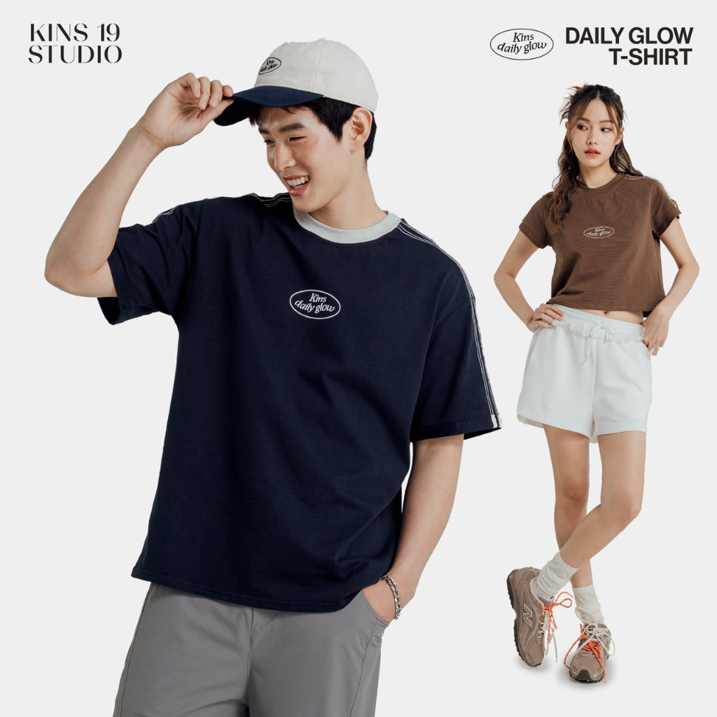 KINS 19 STUDIO | DAILY GLOW T-SHIRT เสื้อยืดคอกลมคินส์ [TN18] | Shopee ...