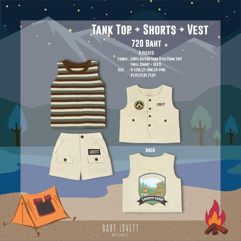 Babylovett BBLVเบบี้โลเว็ต รวมคอลแคมป์ The Camper collection #แคมป์ปิ้ง #camping | Shopee Thailand