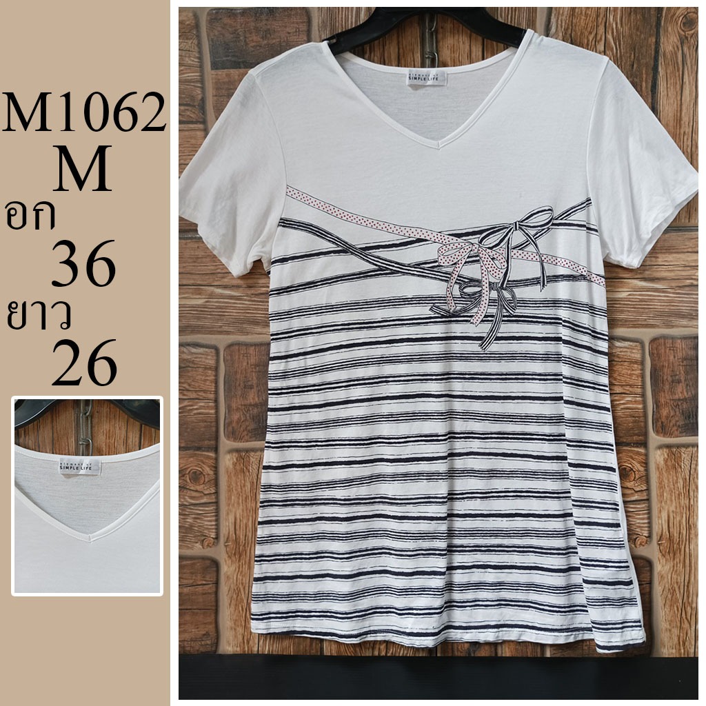 เสื้อยืด แบรนด์ญี่ปุ่น มือสอง ไซส์ M อก 36 ยาว 26 รหัส M1062 | Shopee ...