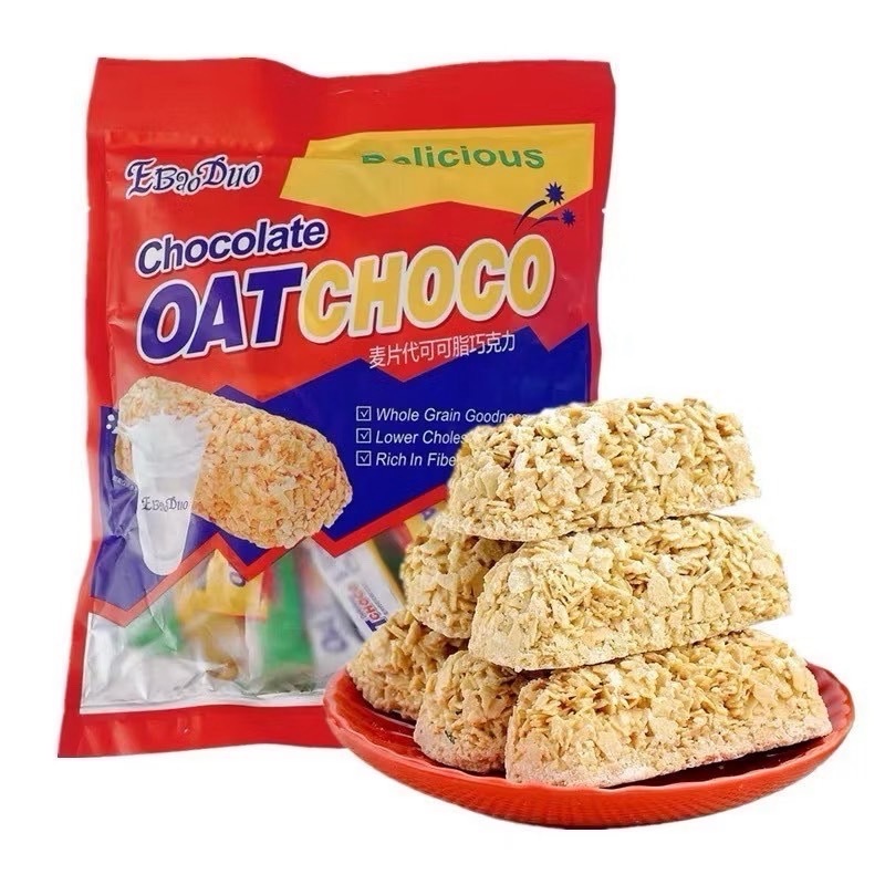 พร้อมส่ง ข้าวโอ๊ตอัดแท่ง (Oat choco) รสนม ยี่ห้อEbaoduo ขนาด400g ...