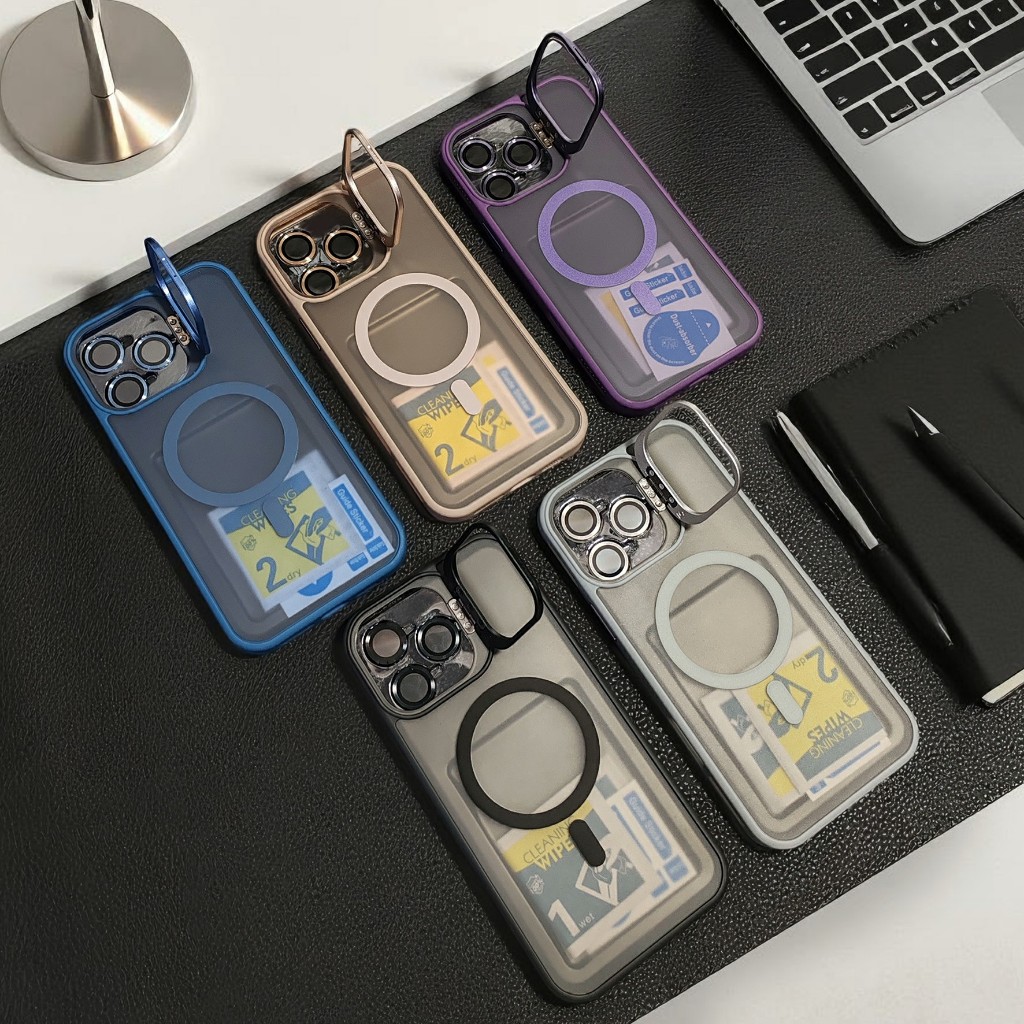เคสกล้องตั้งได้ ชาร์จได้พร้อมฟิล์มกล้อง สำหรับ i11 promax 12 promax 13 ...