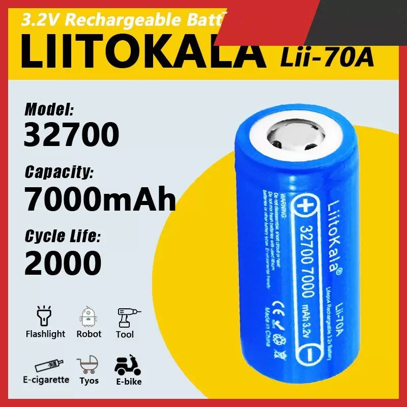 เครื่องชาร์จ3.2V 32700 LiiTokala Lii-70A70A 7000 mAhเต็ม 1ก้อน/PCS ของแท้100% | Shopee Thailand