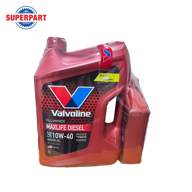 น้ำมันเครื่อง VALVOLINE-DESEL MAXLIFE(10W40)6Lแถม1L(150169) | Shopee ...