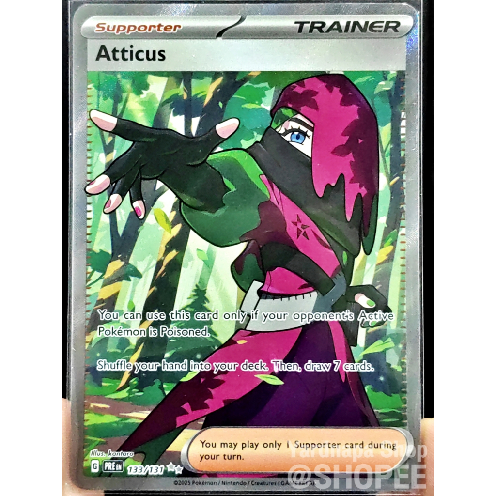 Atticus 133/131 Ultra Rare Prismatic Evolutions Pokemon Card English NM ...