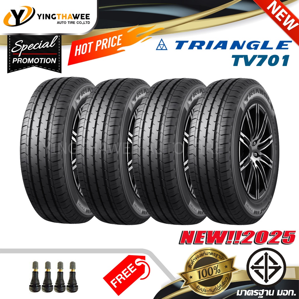 215/65R16 TRIANGLE รุ่น TV701 ชุด 4 เส้น (ยางใหม่ปี2025) แถมจุ๊บลมยางแกนทองเหลือง 4 ตัว ยาง ...