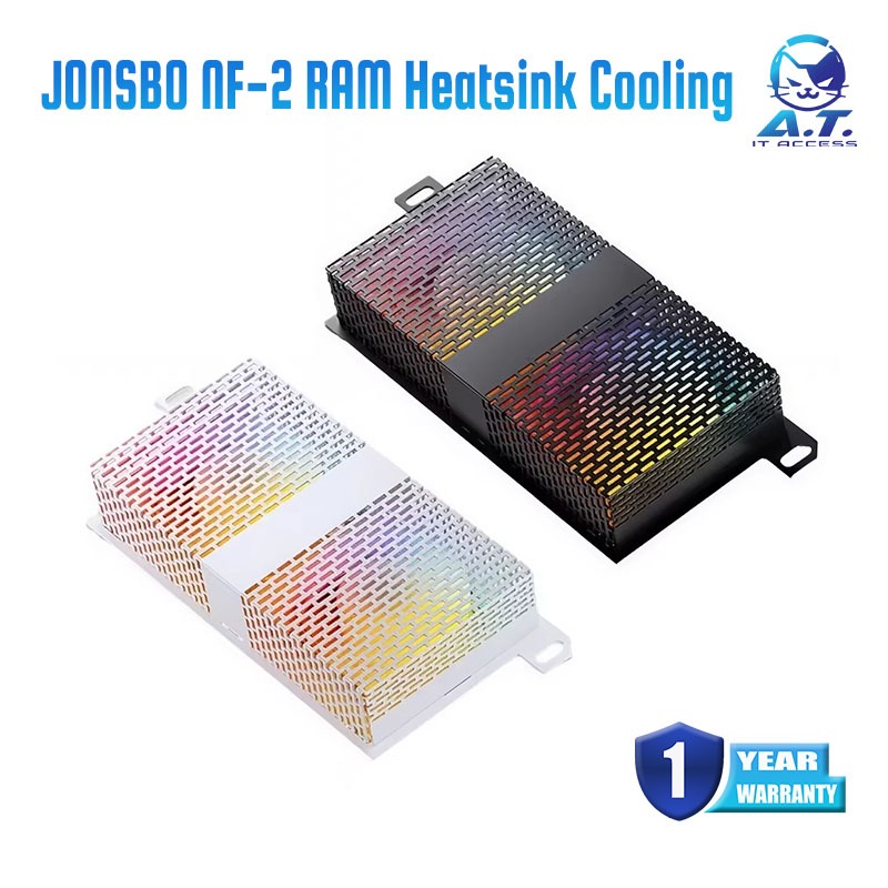 JONSBO NF-2 Memory Heat Sink Dual 5020 Fan DDR4 DDR5 5V 3PIN ARGB RAM ...