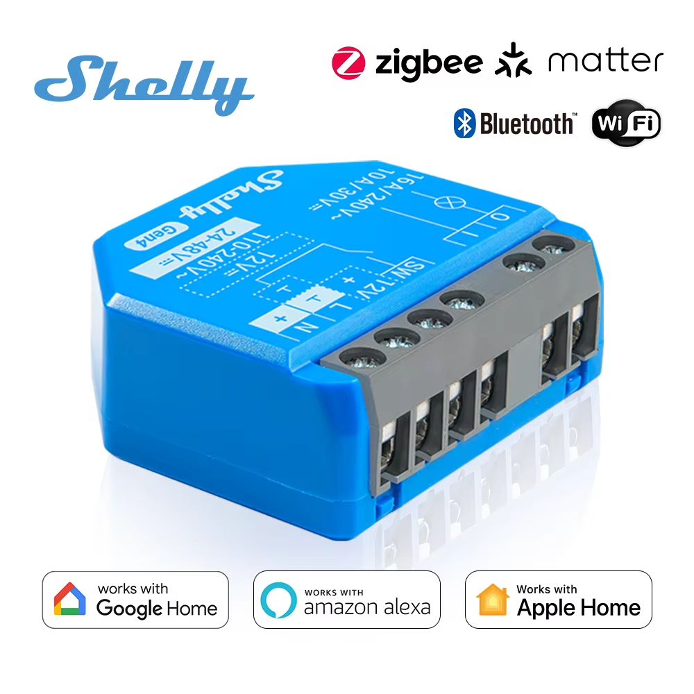 Shelly 1 Gen4 Zigbee Smart switch สวิตช์อัจฉริยะ Wifi แบบสัมผัสแห้ง ...