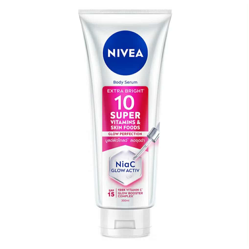 นีเวีย Nivea Extra Bright 10 Super Vitamin & Skin Food Serum 300ml ...