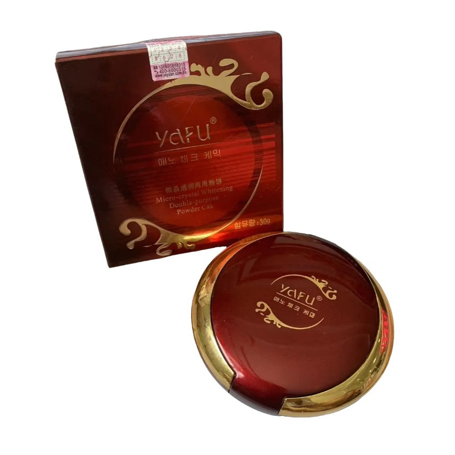 พร้อมส่งจากไทย แป้งพัฟ Yafu (ตลับแดง) แป้ง 2 ชั้น แป้งพัฟผสมโสม+ไวท์เทนนิ่ง เอสเซ้นต์+ไข่มุก ...