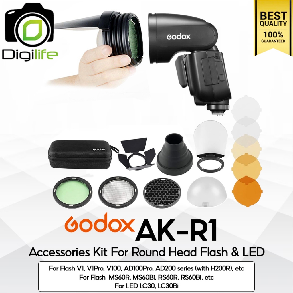 Godox AK-R1 Kit For แฟลช & LED หัวกลม V1, V1Pro, V100, AD100Pro, AD200 ...