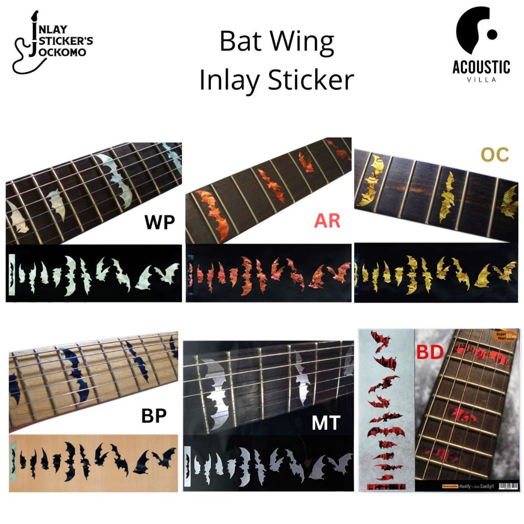 Bat Wings Inlay Sticker for Guitar | Shopee Thailand