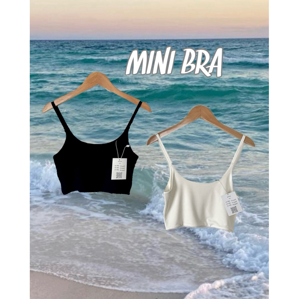19JAN.STUDIO : MINI BRA เสื้อครอบสายเดี่ยวผ้าเรย่อน | Shopee Thailand