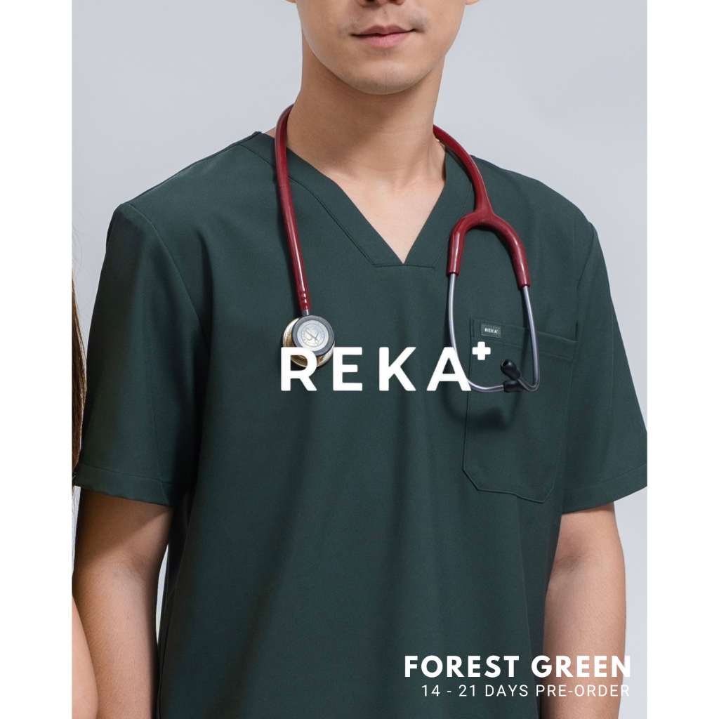 REKA SCRUBS - สี Forest - BEATRIX (ชุดสครับแพทย์ พยาบาล พร้อมปักชื่อ ...