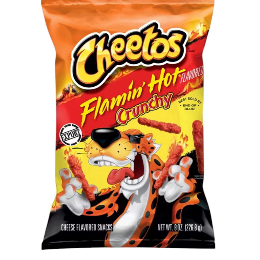 ชีโตสฟลามินฮอทครันซี่ชีส226กรัม. Cheetos. Flamin Hot Cheese Snack. 226g ...
