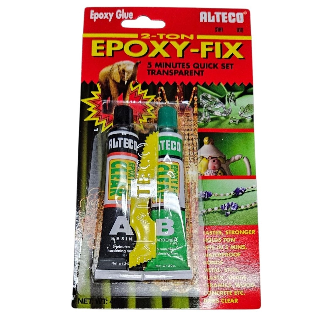 ALTECO EPOXY ADHESIVE 2-TON EPOXY กาวอีพ็อกซี่ สีใส 2 ตัน 5นาที ...