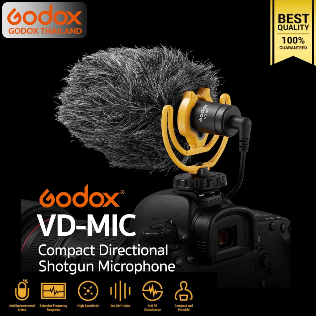 Godox Microphone VD-MIC Compact Shotgun Microphone สำหรับ Camera ...