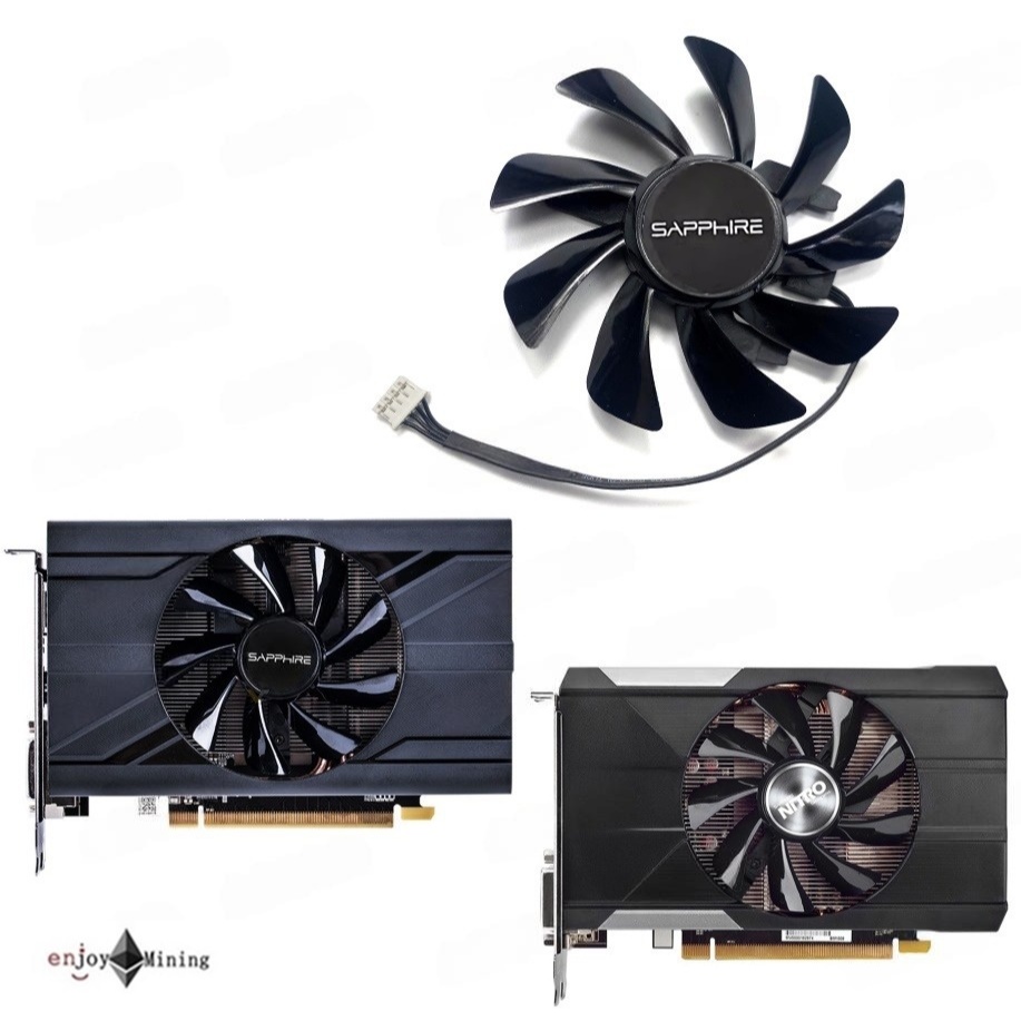 พัดลมการ์ดจอ Sapphire RX 570 470D R9 370 ITX Platinum Edition OC ...