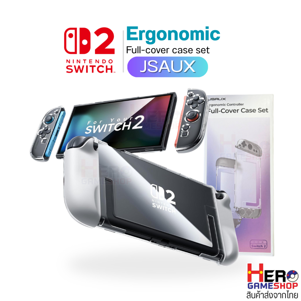 ๋๊JSAUX เคส Switch2 PC&TPU แบบแยกส่วน Ergonomic controller เคสบางเฉียบ💫 เพียง 1 mm💫เสียบ Dock ...