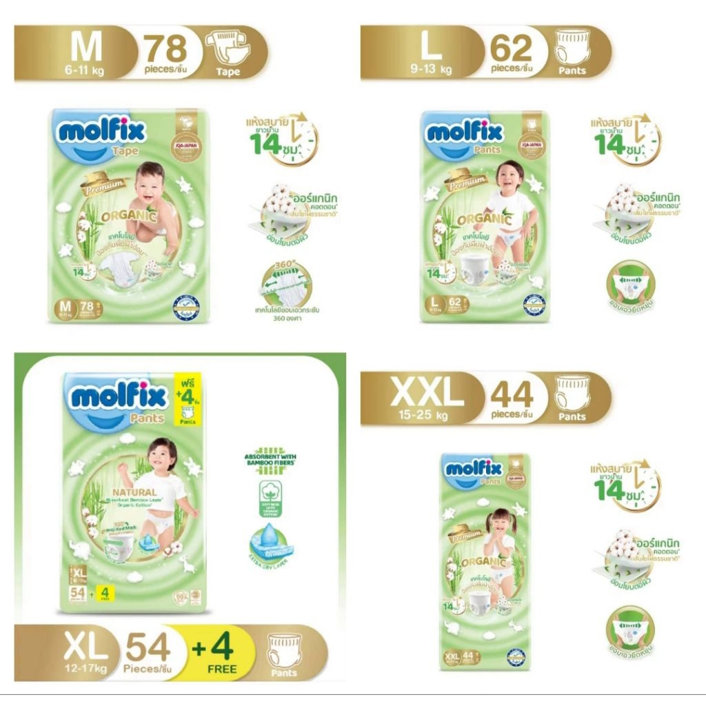 แพมเพิสโมฟิกสีเขียว mofix | Shopee Thailand