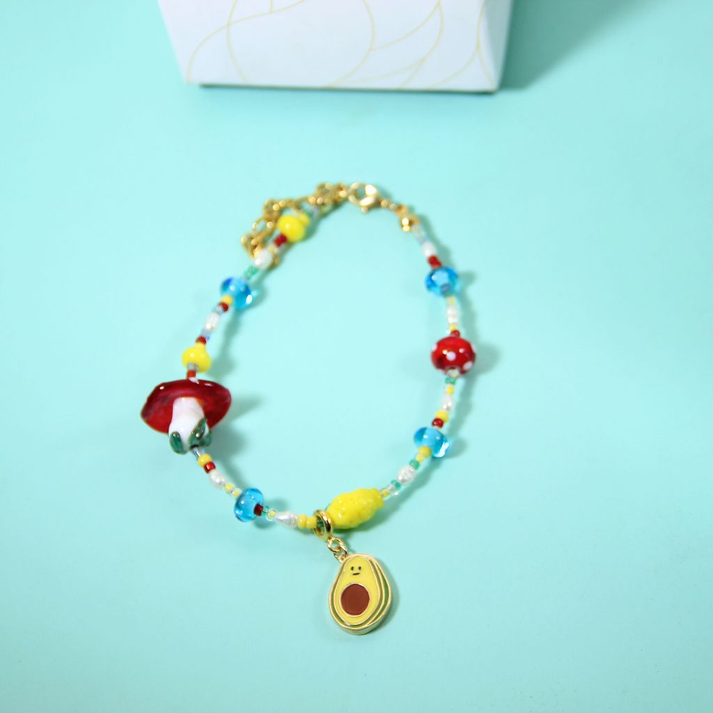 Moress Capri Bracelet Set: เชตสร้อยข้อมือลูกปัดเเก้วพร้อมจี้ | Shopee ...