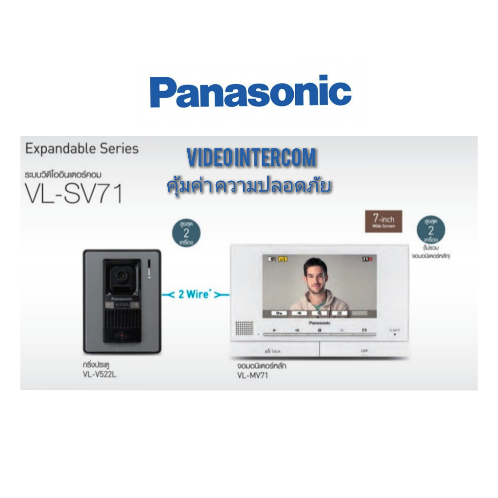 Video Intercom Panasonic VL-SV71 วิดีโิออินเตอร์คอม คุ้มค่า ความปลอดภัย ...