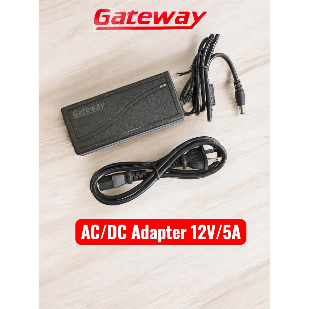 Gateway AC to DC อะแดปเตอร์ Adapter 12V 5A 5000mA (ขนาดหัว 5.5 x 2.5 ...