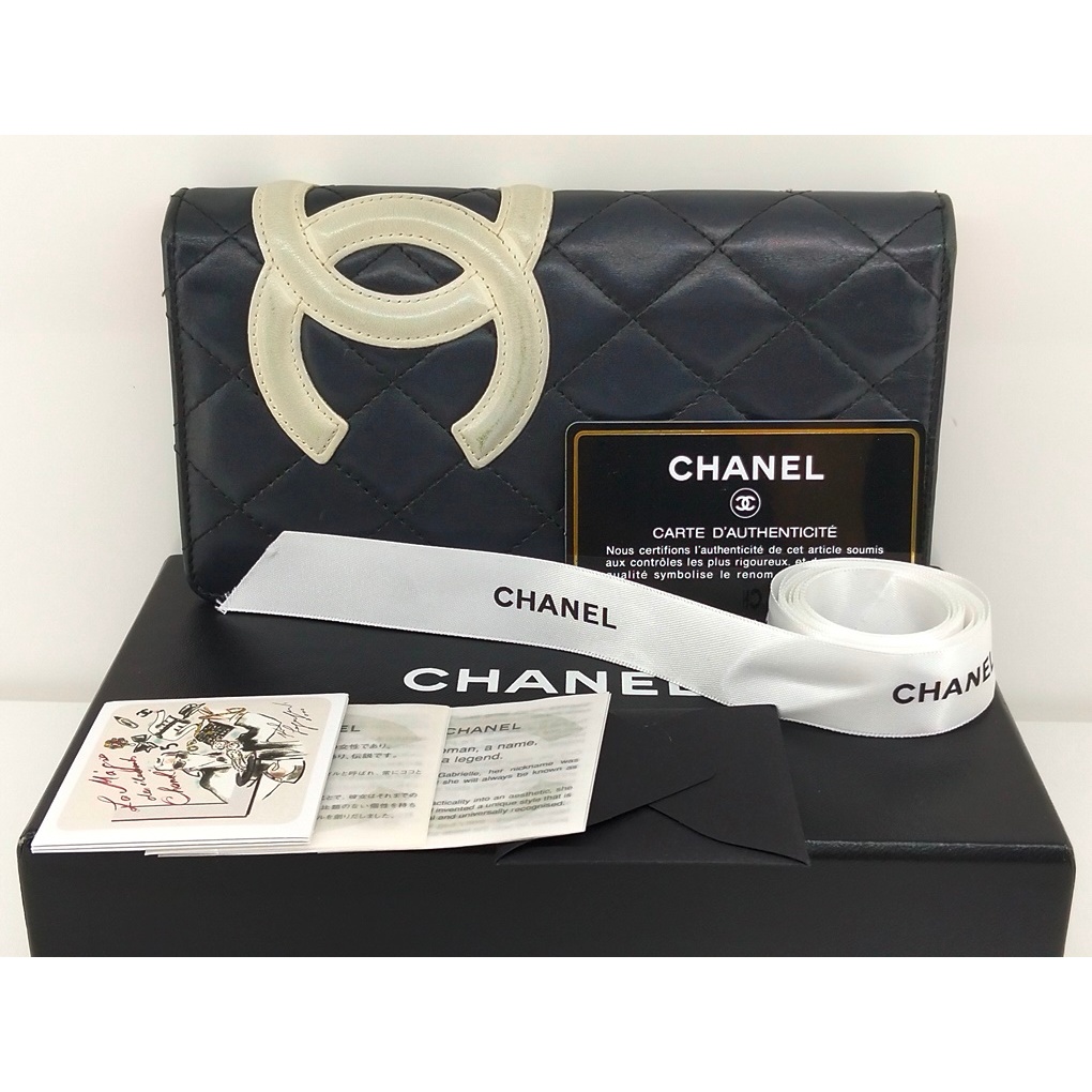 กระเป๋าตังค์ กระเป๋าสตางค์ Chanel Long Wallet CC CoCo ของแท้ มือสอง ...