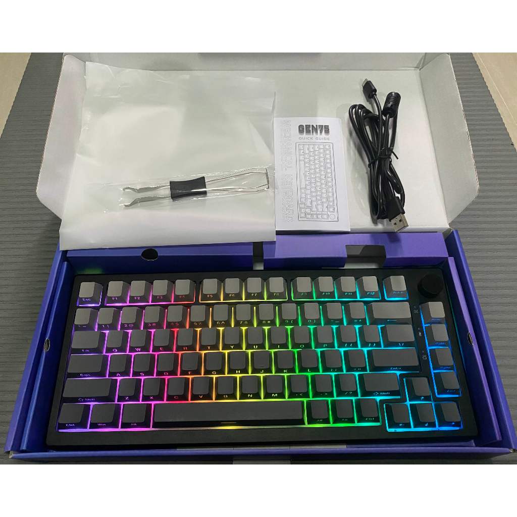 คีย์บอร์ด ELECFOX GEN 75 RGB เชื่อมต่อ 3 โหมด (มือสอง-สภาพใหม่มาก ...