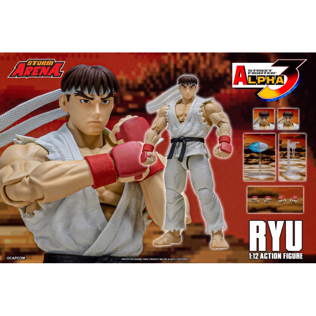 Street Fighter Alpha 3 Storm Arena Ryu 1/12 Scale Action Figure : Strom ...
