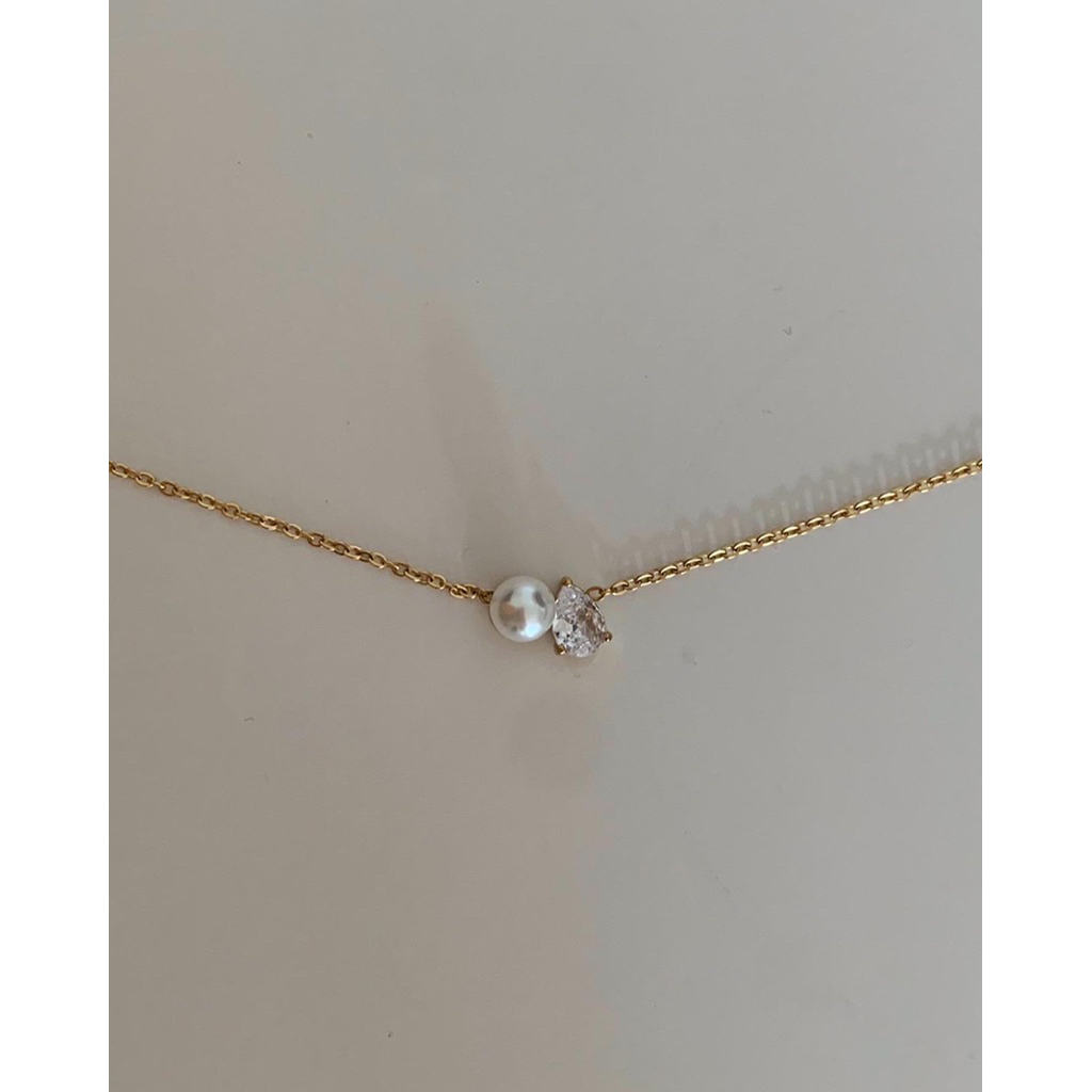 สร้อยสเตนเลส กันน้ำไม่ลอกไม่ดำ HER OBJECTIVE_HER CHLOE NECKLACE | Shopee Thailand