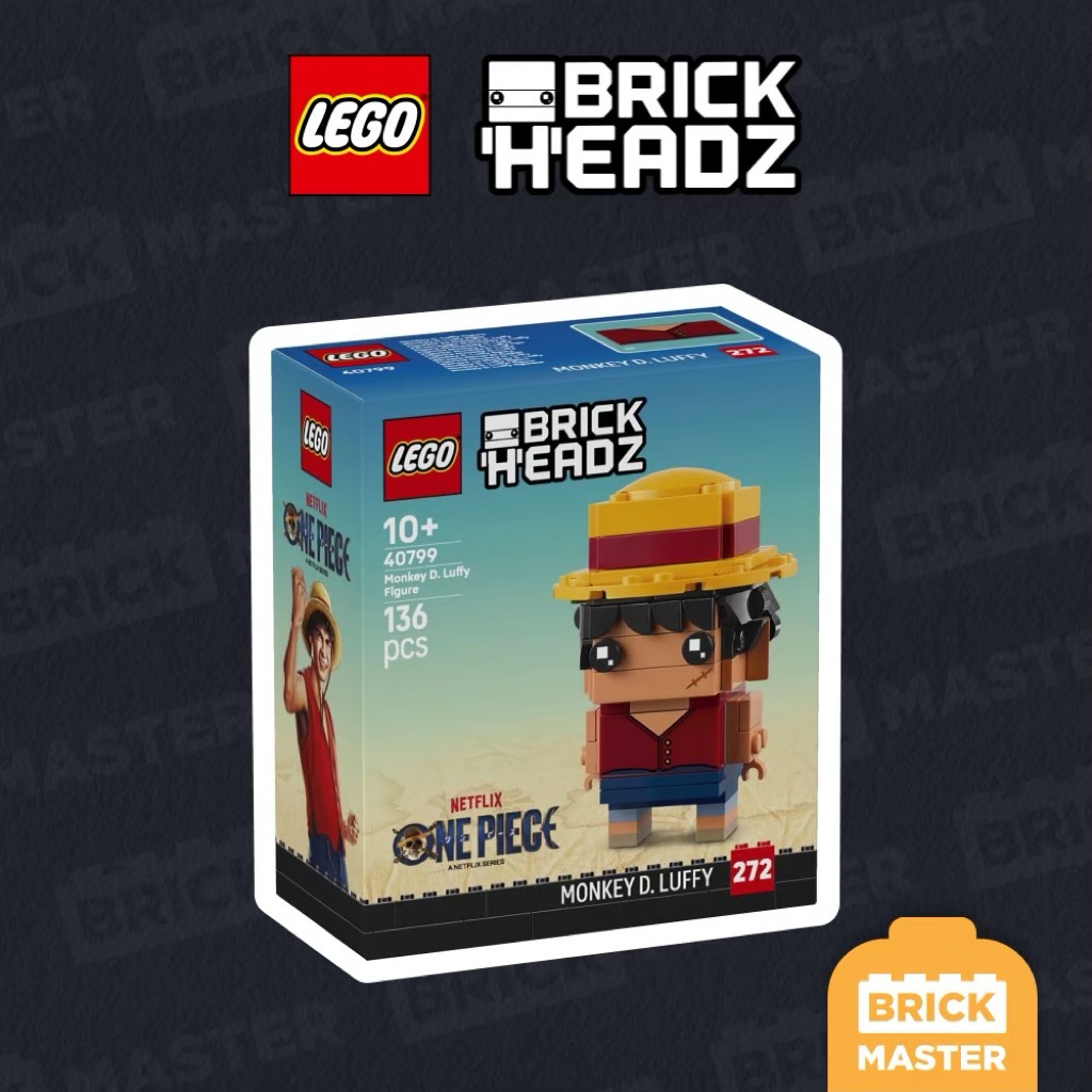 LEGO BRICKHEADZ 40799 : Monkey D. Luffy Figure (เลโก้แท้ วันพีช ลูฟี่ ...