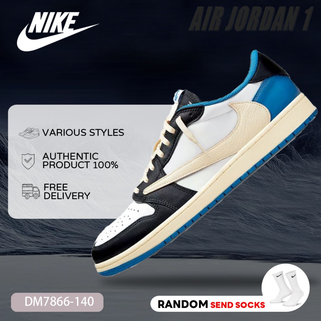 ของแท้100% Travis Scott x Fragment Design x Jordan Air Jordan 1 Low OG ...