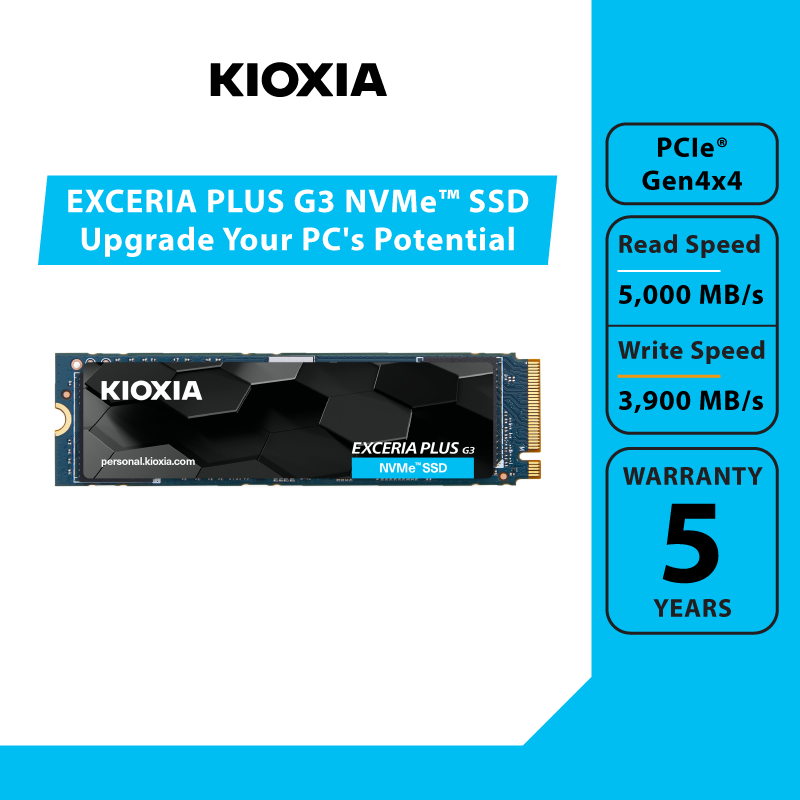 KIOXIA-EXCERIA PLUS G3 NVMe™ Internal SSD M.2 2280 PCIe Gen 4x4 รับ ...