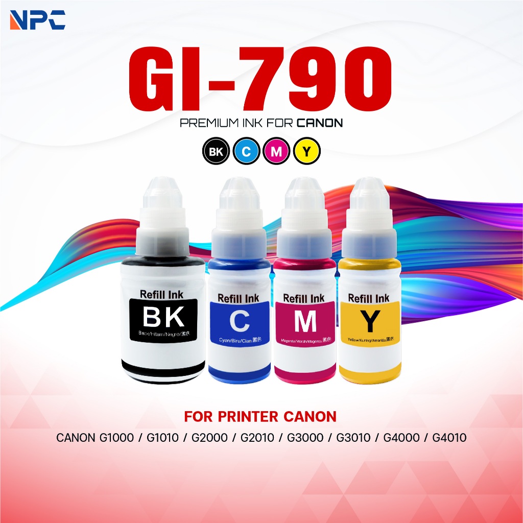 Canon Refill/หมึกน้ำพิมพ์ INK /GI-790/GI790/BK/C/M/Y ใช้กับเครื่องปริ้น ...