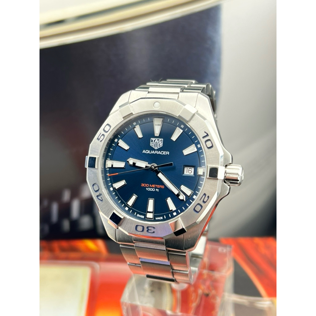 Tag Heuer Aquaracer Blue Dial King Size Ref. WBD1112 | Shopee Thailand