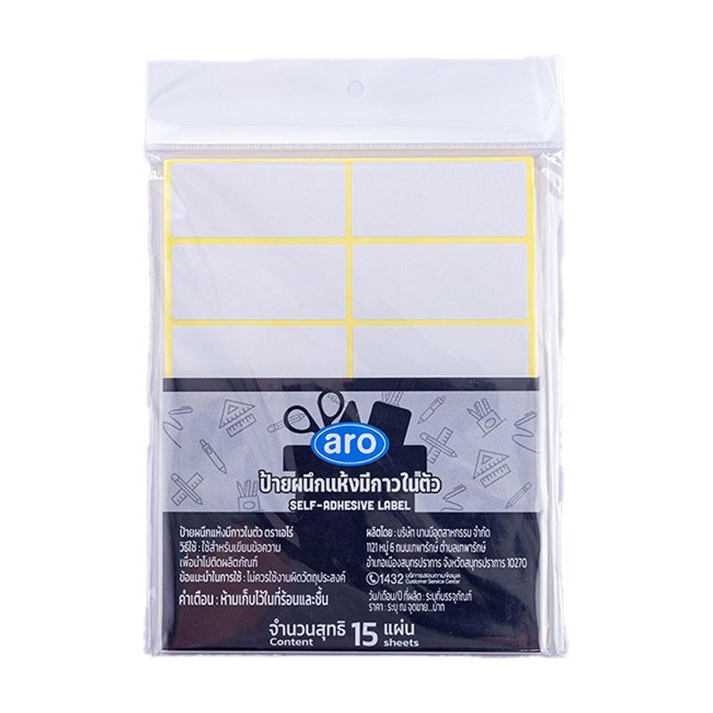 ป้ายสติ๊กเกอร์ ขนาด A12 ( 34x79 มม. ) รวม 360 ป้าย ตราเอโร่ / Sticker ...