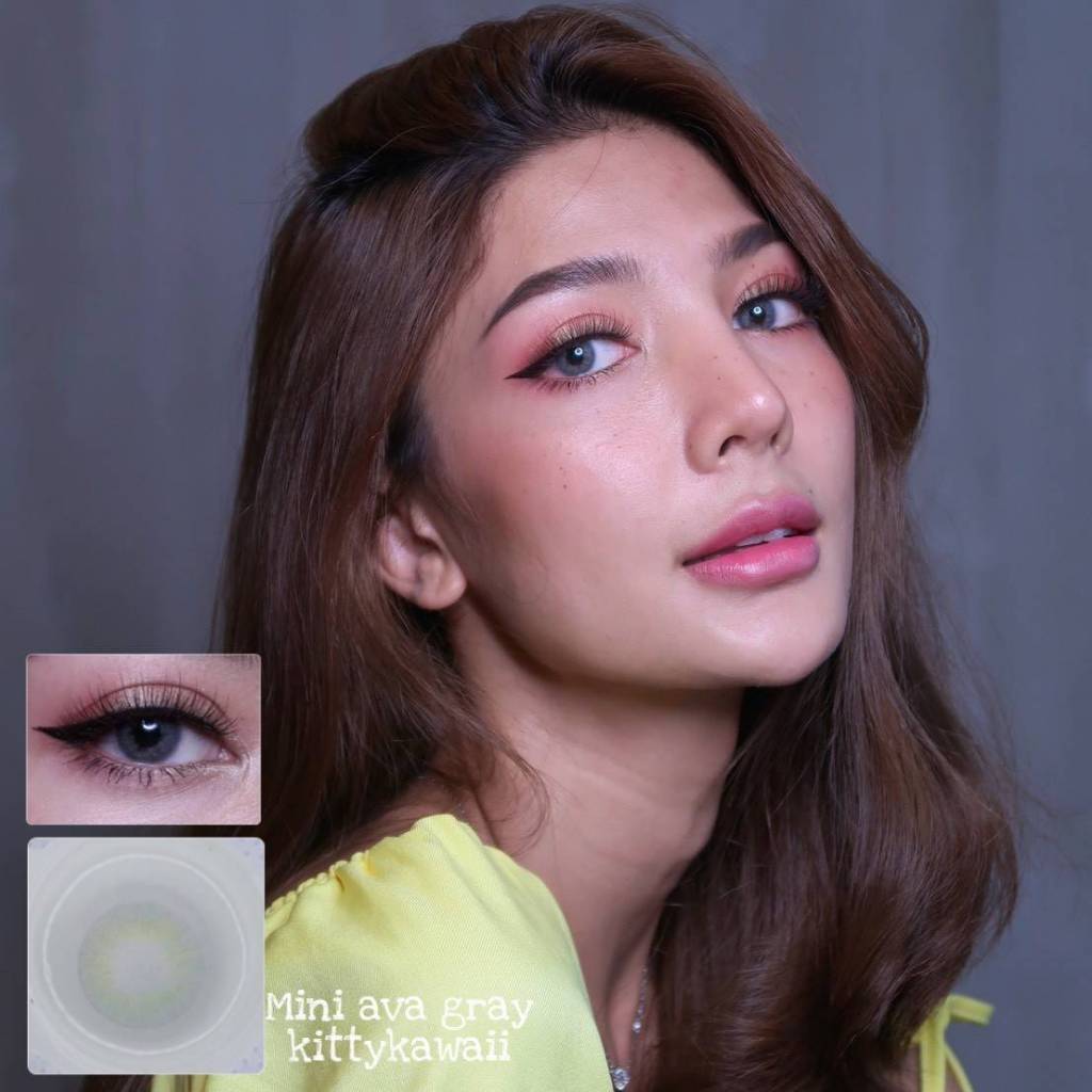 Mini Ava Gray / Brown [-50ถึง-1000] By Kittykawaii คอคแทคเลนส์ | Shopee ...