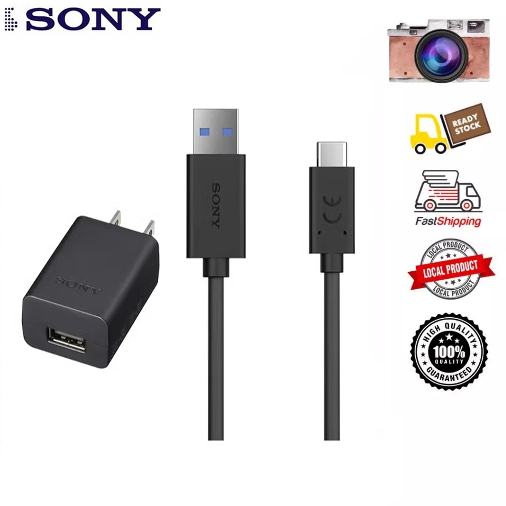 ชุดสายชาร์จกล้อง Sony AC-UUD12+SONY EC803 micro usb ของแท้ a5100, a6300 ...