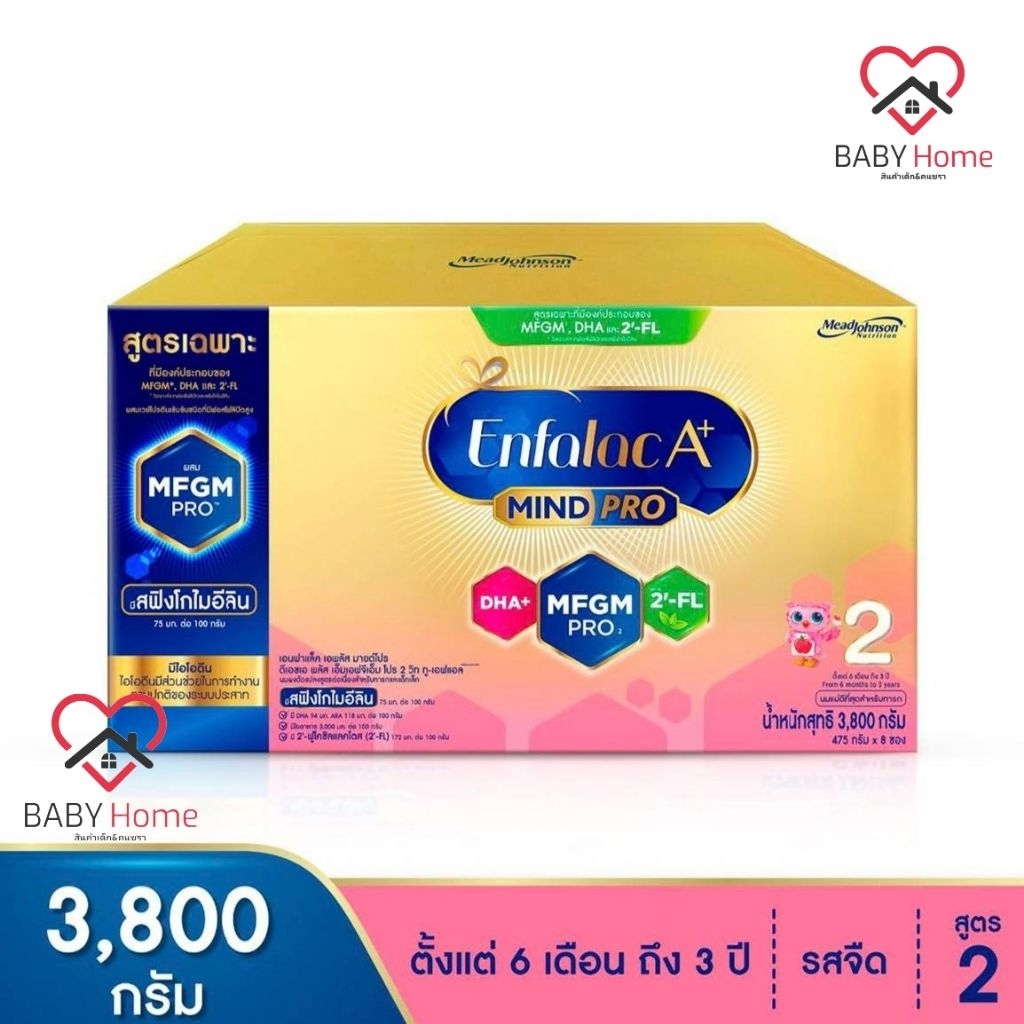นมผง enfa a+ สูตร 2 ขนาด 3,800 กรัม ยกลัง 2 กล่อง | Shopee Thailand