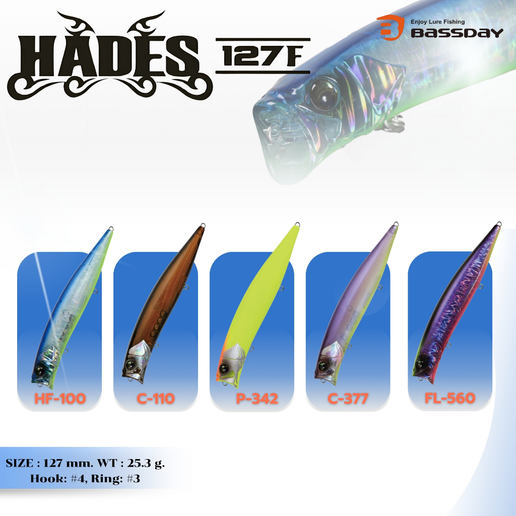 เหยื่อปลอม BASSDAY HADES 127F | Shopee Thailand