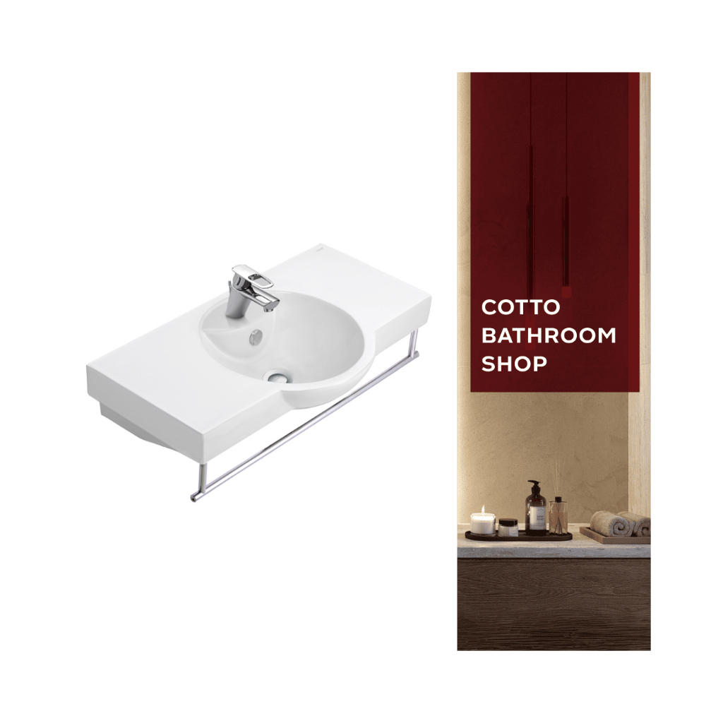 COTTO SC0287 อ่างล้างหน้า แบบแขวนผนัง รุ่น SPACE 80 | Shopee Thailand