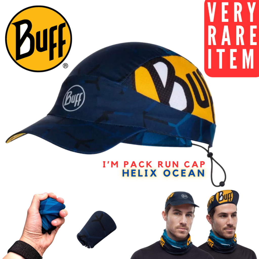 BUFF® หมวกวิ่งแบบม้วนเก็บได้ PACK RUN CAP ลาย Helix Ocean | Shopee Thailand