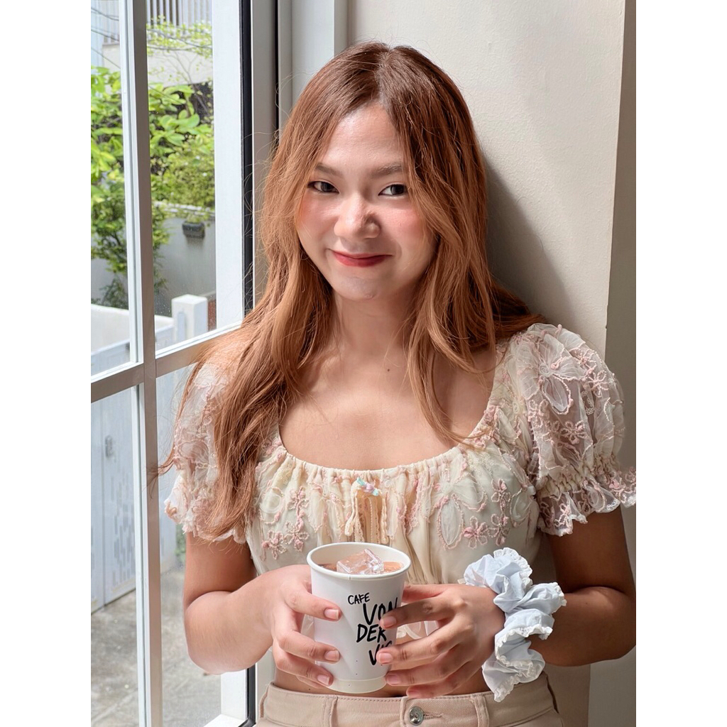 Beddi.bae : Beddi top เสื้อครอปแขนตุ๊กตาผ้าลูกไม้ | Shopee Thailand