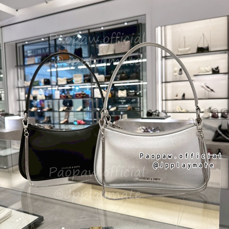 กระเป๋าสะพายข้าง Charles & keith รุ่น Elspeth Curved Shoulder Bag : CK2 ...
