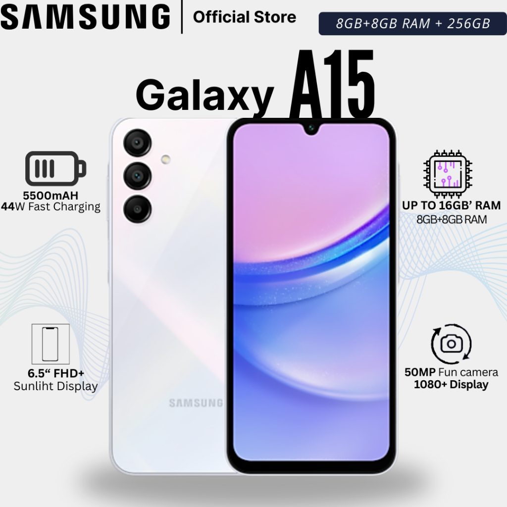 [New] Samsung Galaxy A15 5G l OLED l 90Hz l Dimensity 6100+ แบตเตอรี่ : 5000mAh l Galaxy A15 4G ...