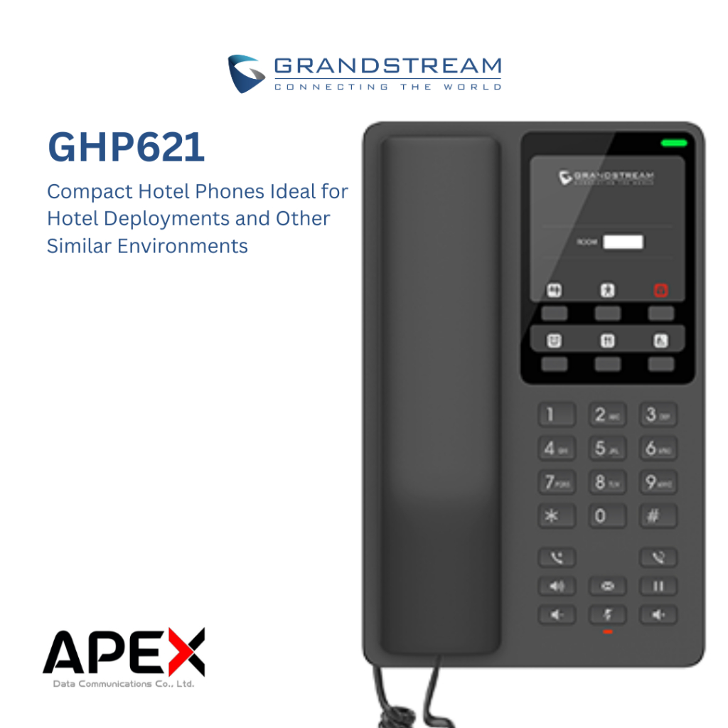 [Pre-oder 60 days] Grandstream GHP621 Desktop Hotel Phone - White/Black ...