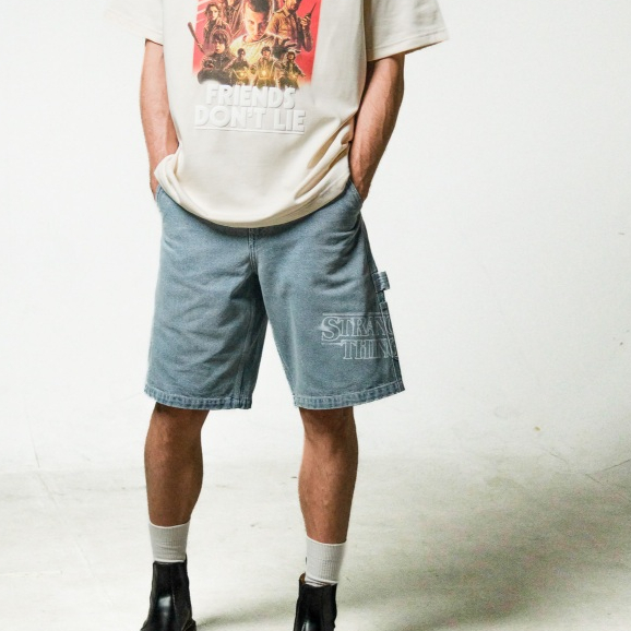 era-won กางเกงยีนส์ขาสั้น Stranger things สี Light Wash | Shopee Thailand