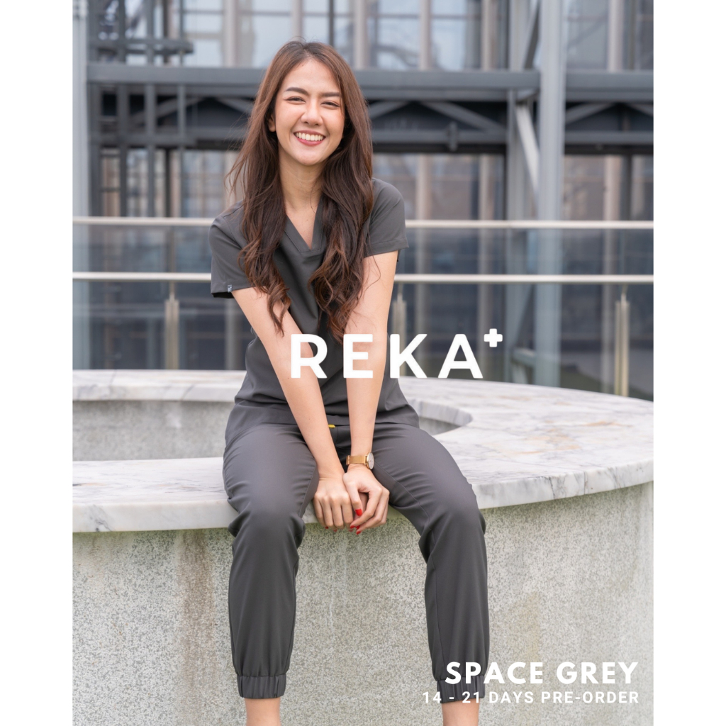 REKA SCRUBS - สี Space Grey - BEATRIX (ชุดสครับแพทย์ พยาบาล พร้อมปัก ...