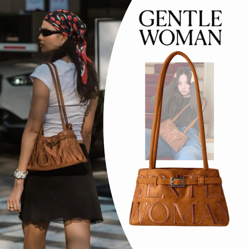 แท้ 100 %💃💯Gentlewoman BALLERINA SUEDE BAG 【BROWN】📌กระเป๋านักบัลเล่ย์ ...