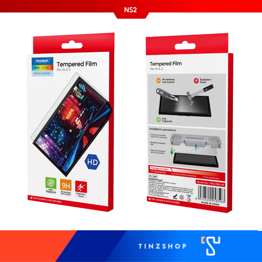 [ Switch2 ] DOBE TNS-3166B / TNS-3166 HDTempered Glass Film กันรอยกระจก Nintendo Switch 2 ...